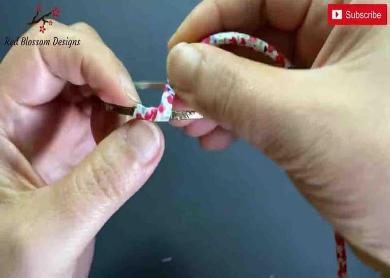 DIY Fabric Wrapped Rope Bracelet - DIY Joy