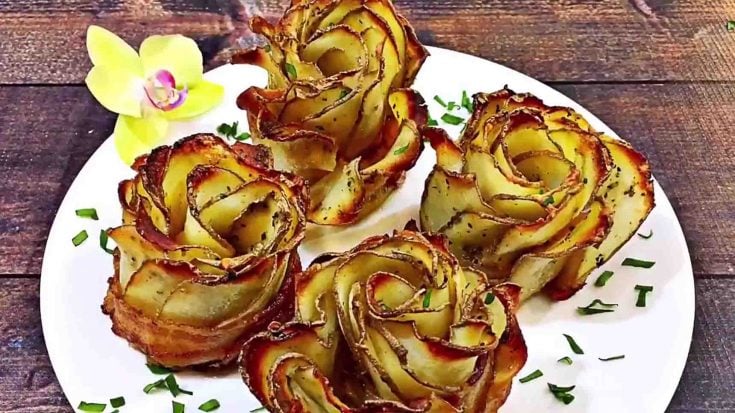 Bacon Wrapped Potato Roses Recipe - DIY Joy