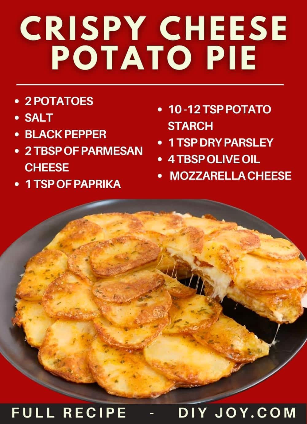 Crispy Cheese Potato Pie