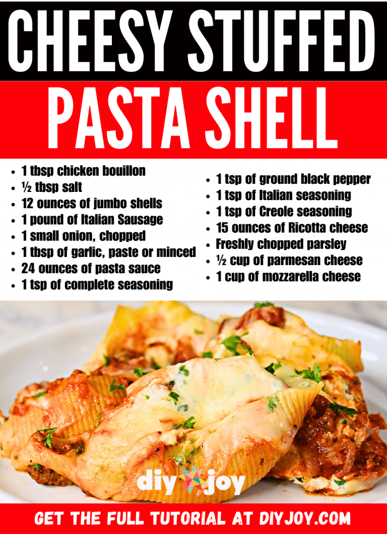 Easy, Delicious, and Cheesy Stuffed Pasta Shell Recipe - DIY Joy