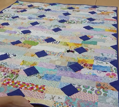 How to Make Diamond Trip Quilt Using Fabric Scraps (with Free Pattern ...