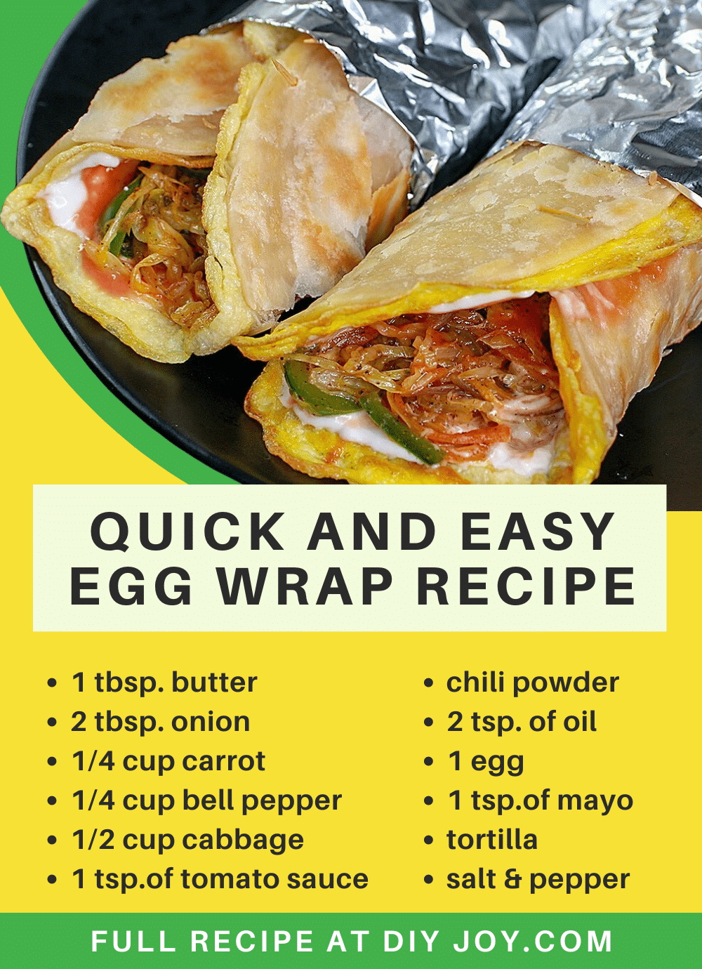 Quick and Easy Egg Wrap Recipe