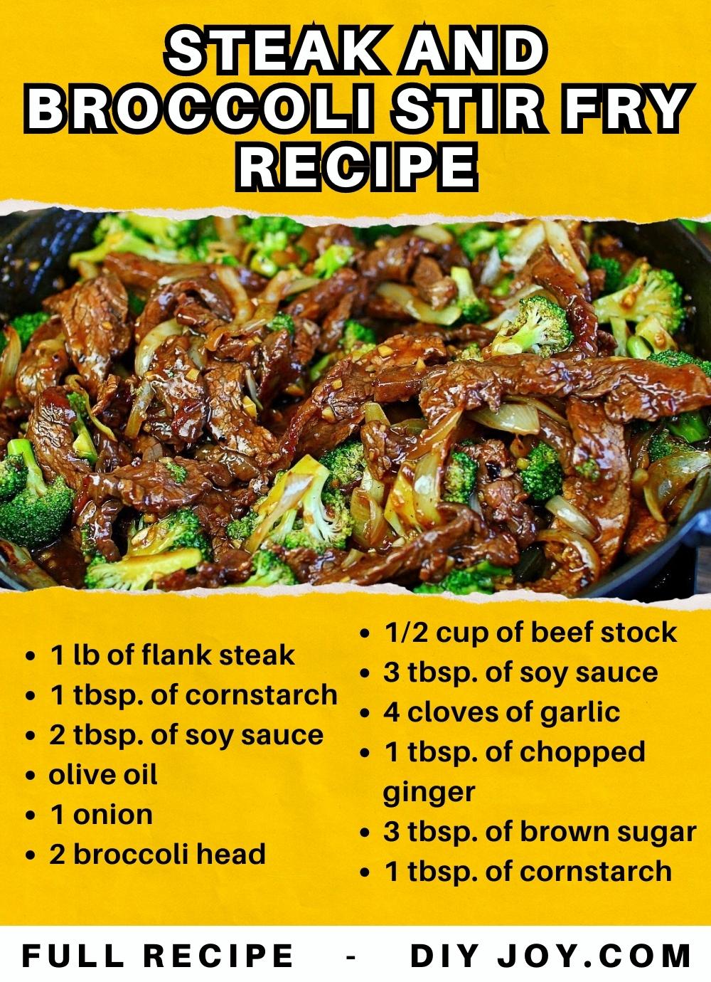 Steak and Broccoli Stir Fry Recipe