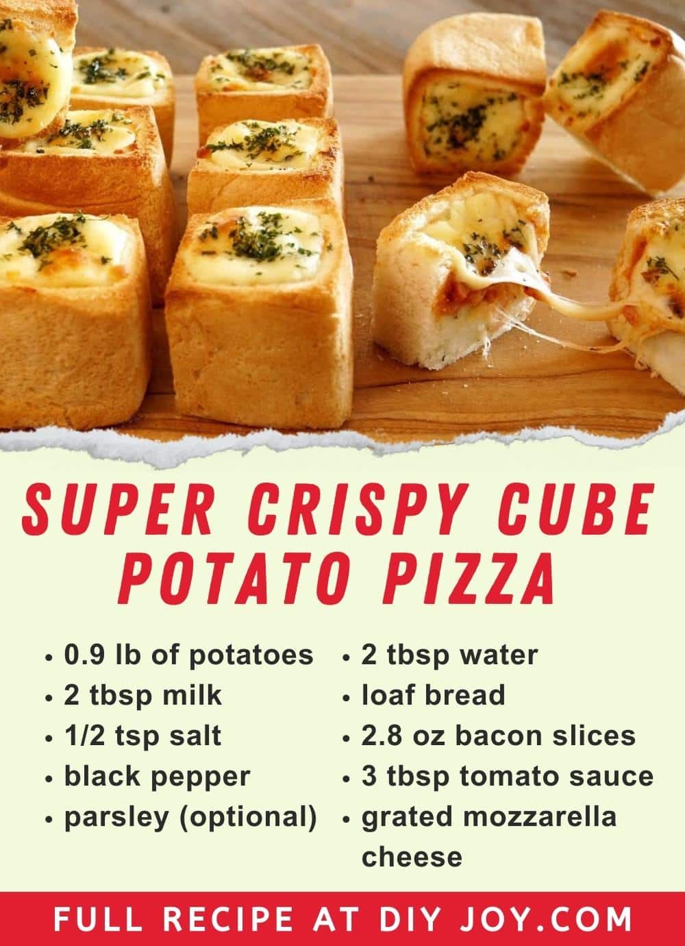 Super Crispy Cube Potato Pizza
