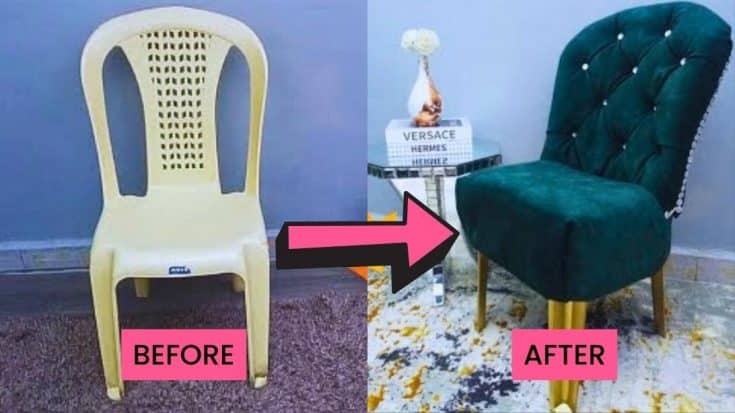 Transform a Plastic Chair into an Accent Chair - DIY Joy