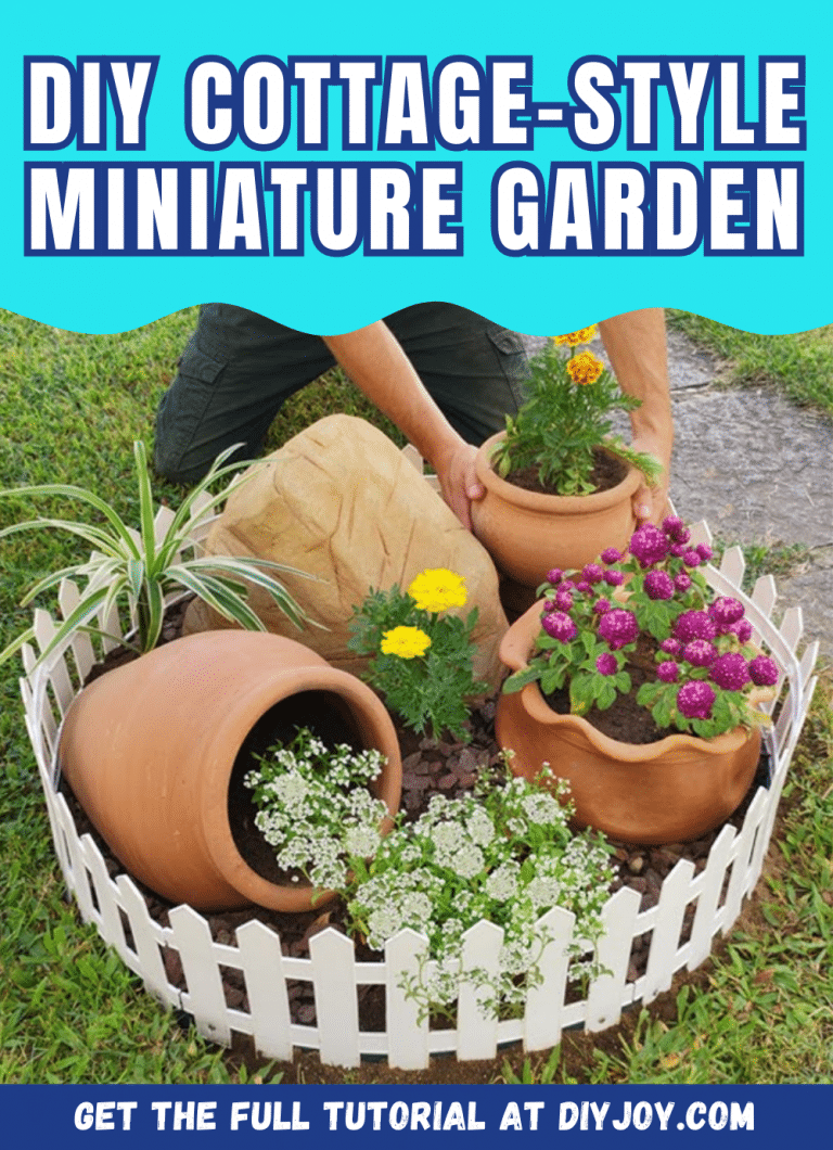How to Make a DIY Cottage-Style Miniature Garden - DIY Joy