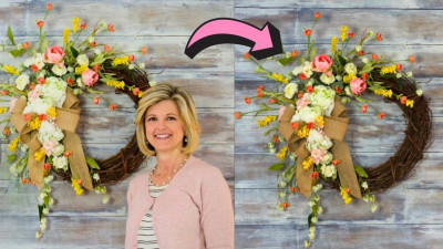 Easy DIY Spring Wreath - DIY Joy