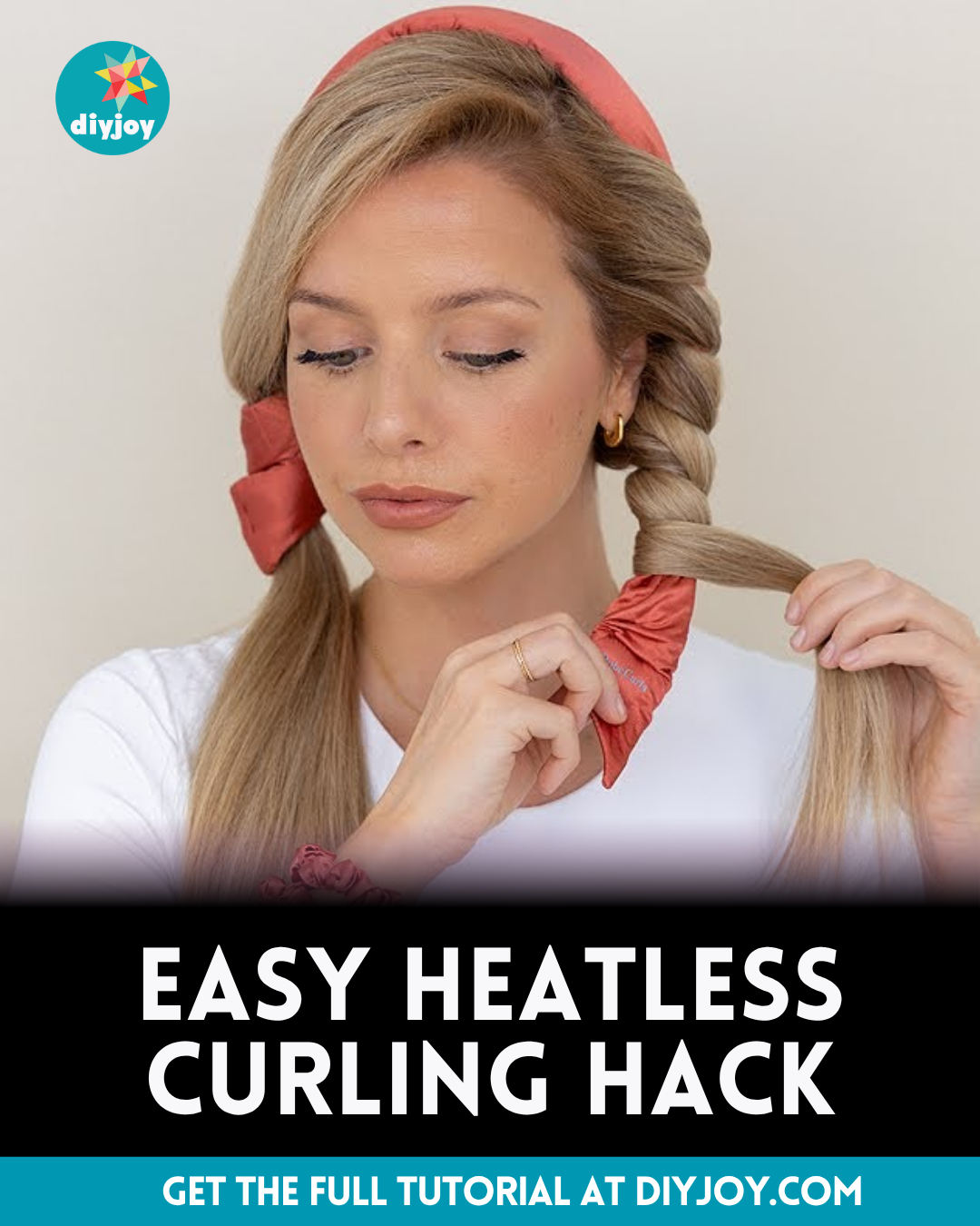 Easy Heatless Curls Using A Headband - DIY Joy