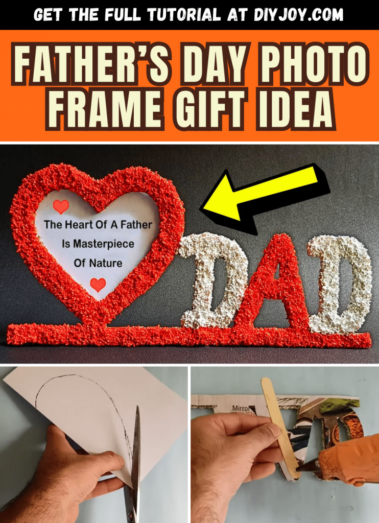 Simple Handmade DIY Father's Day Photo Frame Gift Idea - DIY Joy