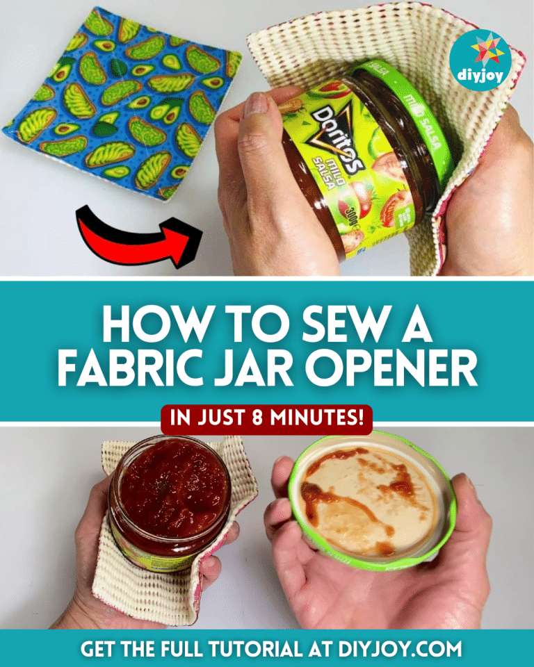 How to Sew a Fabric Jar Opener in 8 Minutes - DIY Joy