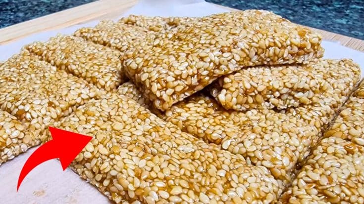 No-Bake 2-Ingredient Crunchy Bars - DIY Joy