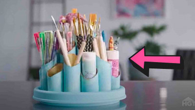 DIY Rotating Craft Caddy Tutorial - DIY Joy