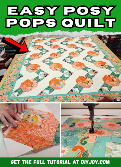 How to Sew a Posy Pops Quilt - DIY Joy