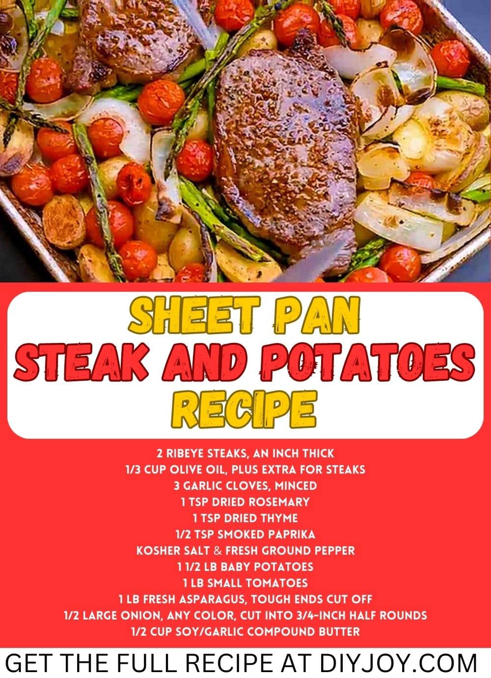 Sheet Pan Steak and Potatoes Recipe