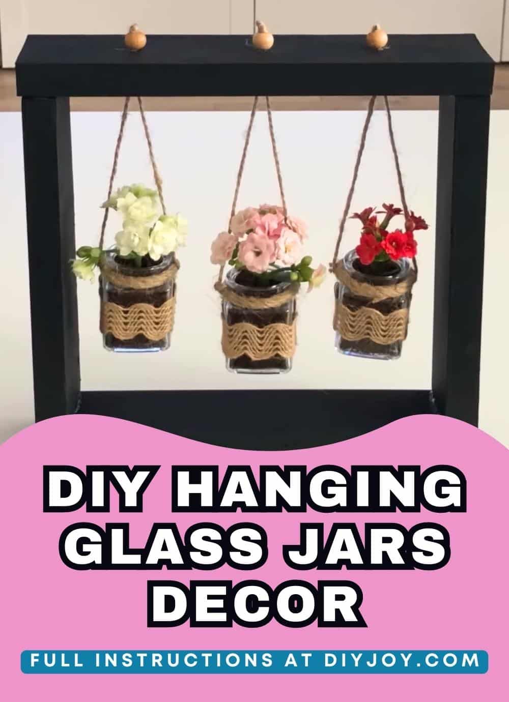 DIY Hanging Glass Jars Decor