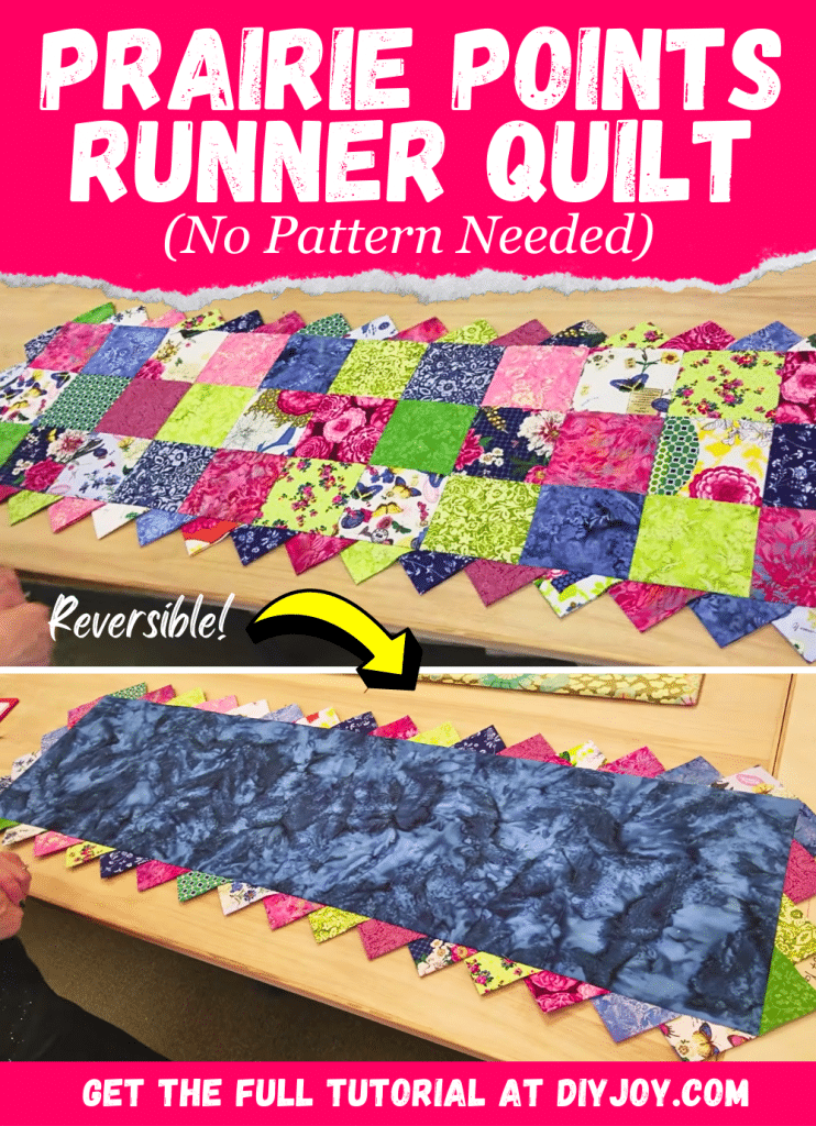 Donna's Prairie Points Runner Quilt Tutorial (No Pattern Needed) - DIY Joy