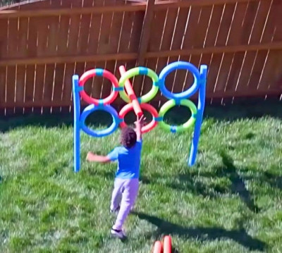 Easy Dollar Store DIY Backyard Obstacle Course Tutorial - DIY Joy