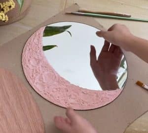 How to Make Faux High-End DIY Crescent Moon Mirror - DIY Joy