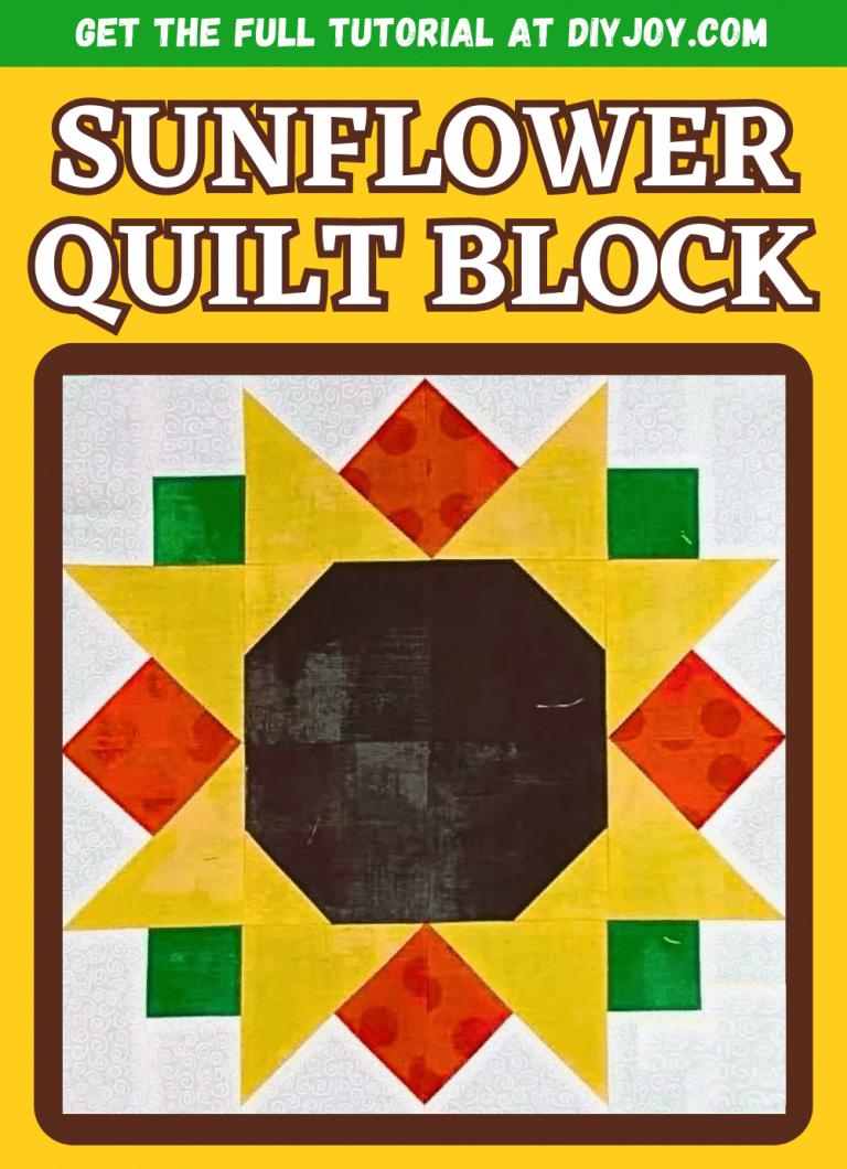Easy Sunflower Quilt Block Tutorial - DIY Joy
