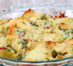 Easy Cajun Chicken Alfredo Stuffed Pasta Shells Recipe - DIY Joy
