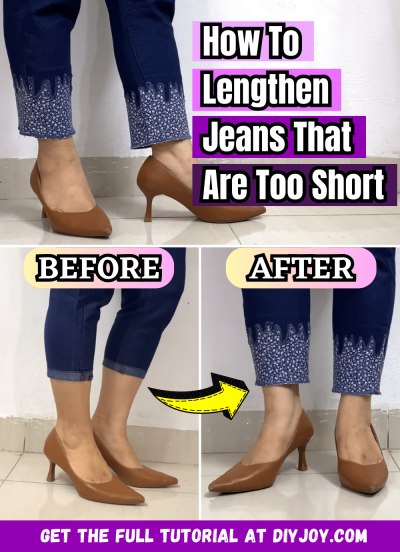 How to Lengthen Jeans That Are Too Short - DIY Joy