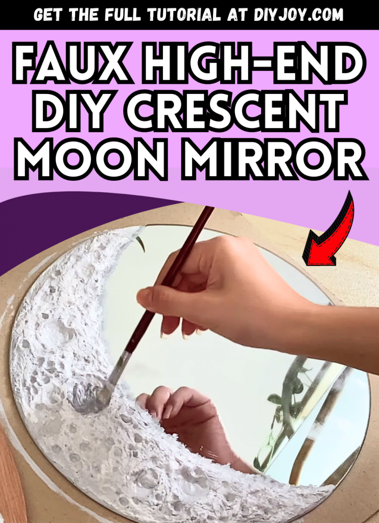 How to Make Faux High-End DIY Crescent Moon Mirror - DIY Joy