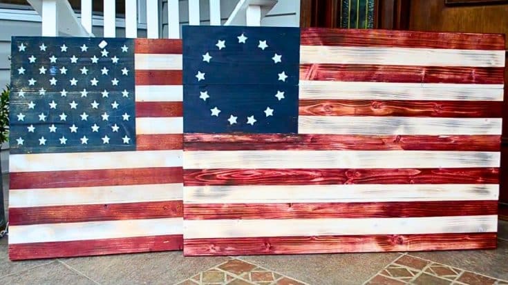 How to Make DIY Wooden American Flag - DIY Joy