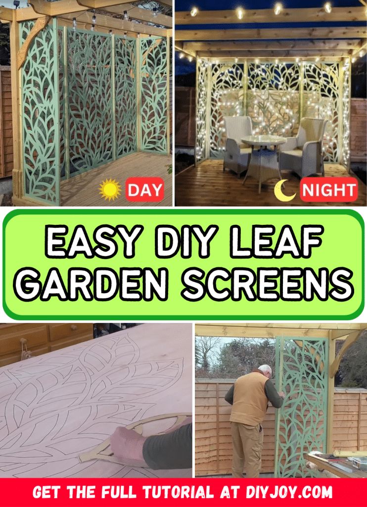 Easy DIY Leaf Garden Screens - DIY Joy