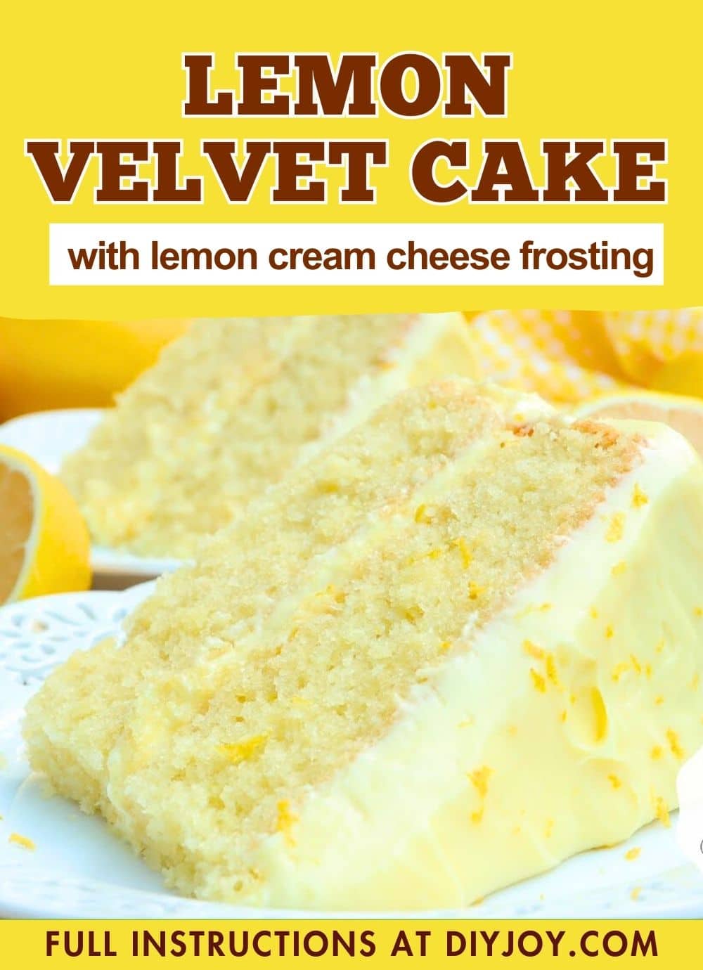 Lemon Velvet Cake With Lemon Cream Cheese Frosting