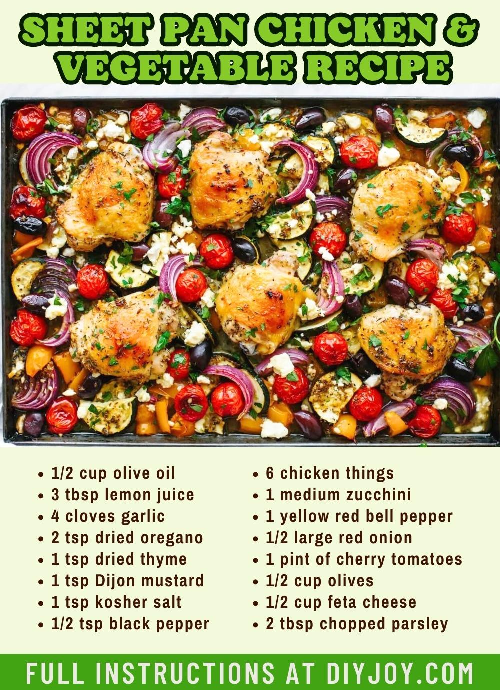Sheet Pan Chicken and Vegetable Recipe