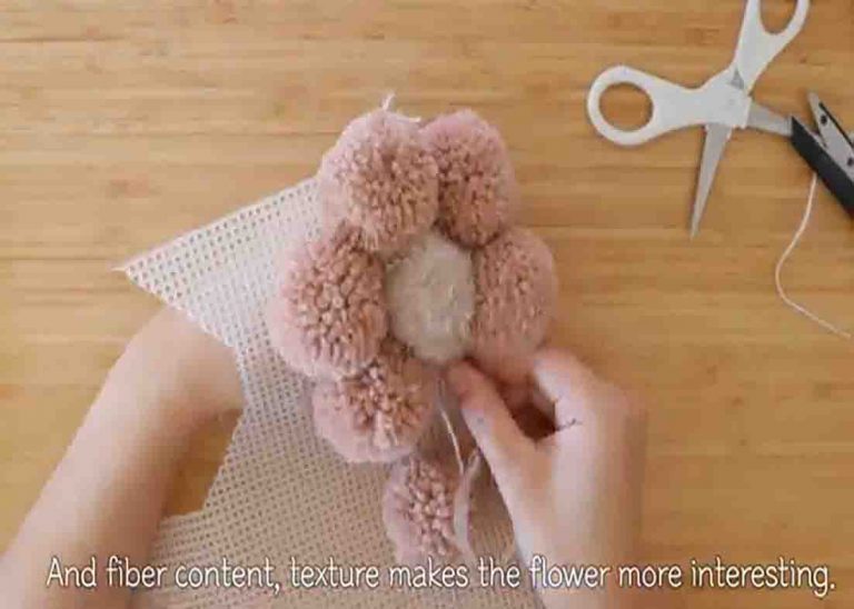 DIY Pom Pom Flower Wall Decor Tutorial - DIY Joy