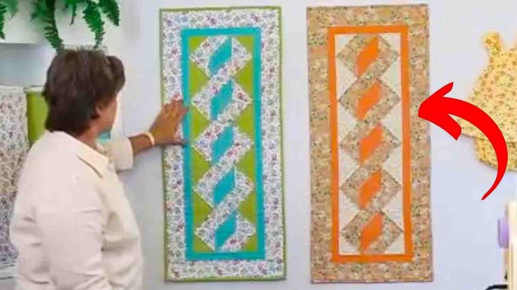 Twist Pole Table Runner Quilt Tutorial - DIY Joy