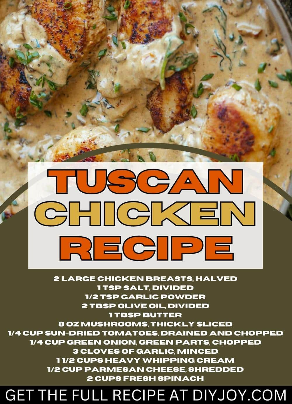 Easy Tuscan Chicken Recipe