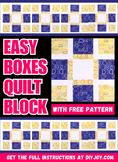 Beginner-Friendly Boxes Quilt Block Tutorial (with Free Pattern) - DIY Joy