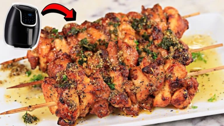 Easy Air Fryer Lemon Pepper Chicken Skewers Recipe - DIY Joy