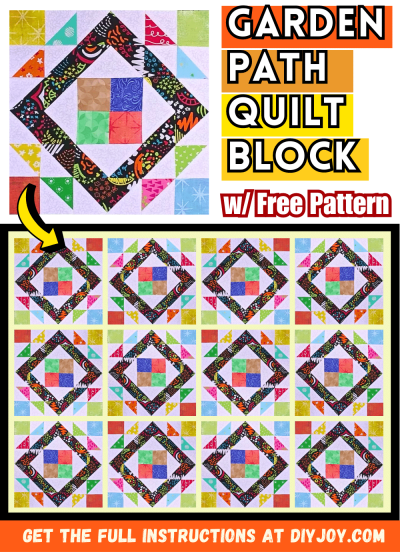 Easy Garden Path Quilt Block Tutorial (with Free Pattern) - DIY Joy
