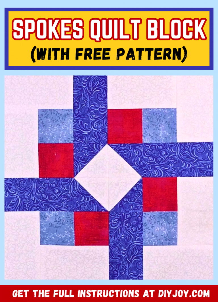 Easy Spokes Quilt Block Tutorial (with Free Pattern) - DIY Joy