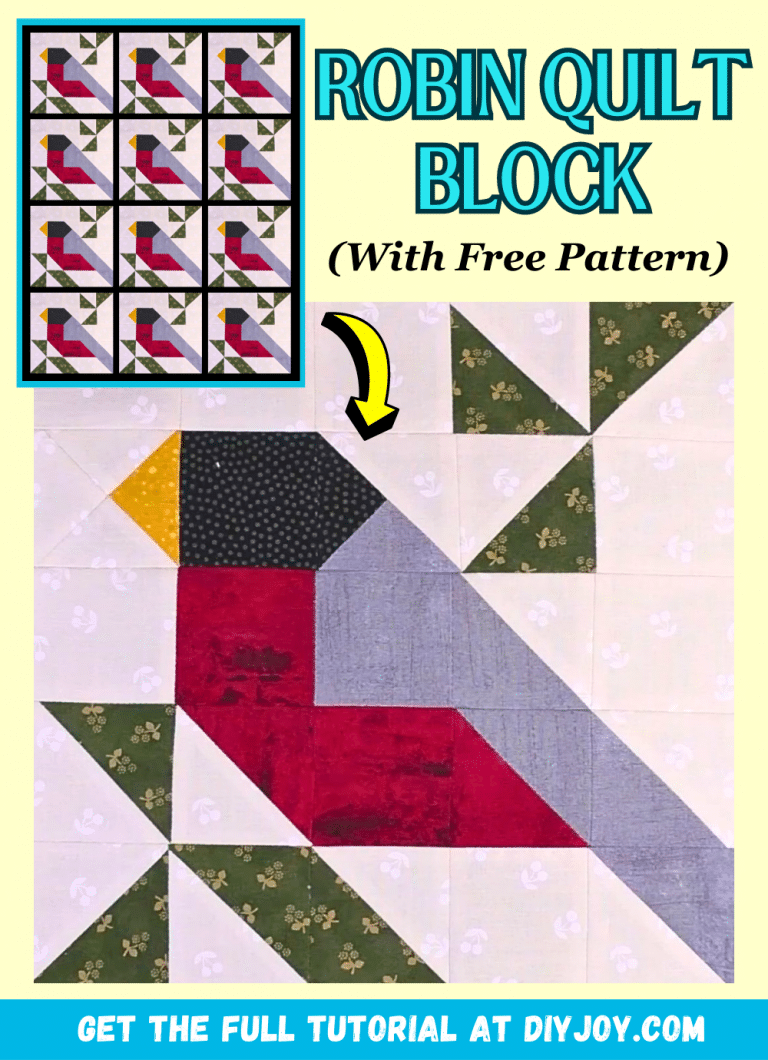 Easy-to-Make Robin Quilt Block (with Free Pattern) - DIY Joy