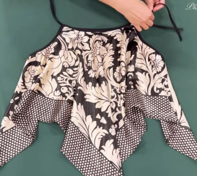 How to Upcycle Scarf Into a Sleeveless Top - DIY Joy