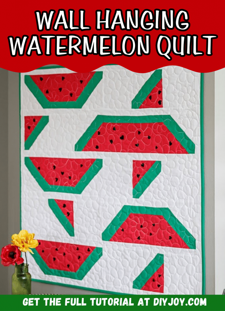 How to Make a Wall Hanging Watermelon Quilt - DIY Joy