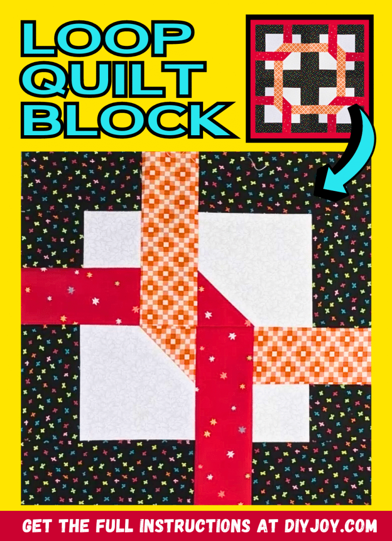 How to Make Loop the Loop Jelly Roll Quilt Block - DIY Joy