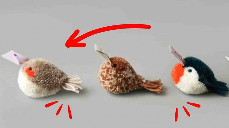 DIY Pom Pom Love Birds Tutorial - DIY Joy