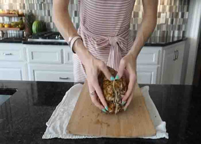 No Knife Pineapple Fruit Pull Apart Hack Diy Joy
