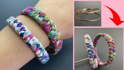 Braided Fabric Statement Bracelet - DIY Joy