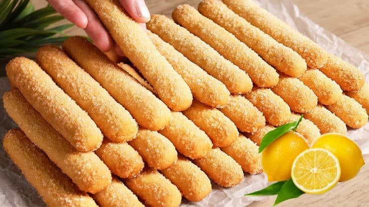 Easy and Quick Lemon Stick Cookies - DIY Joy