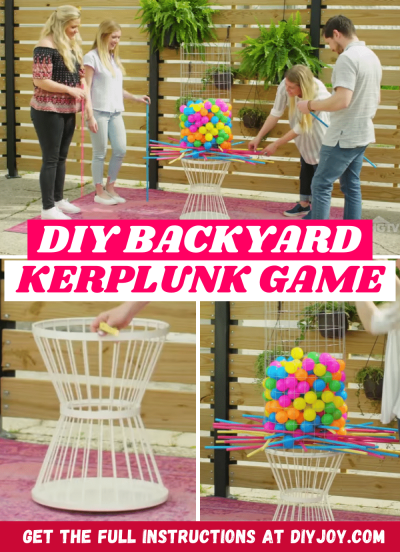 How to Make a DIY Backyard Kerplunk Game - DIY Joy