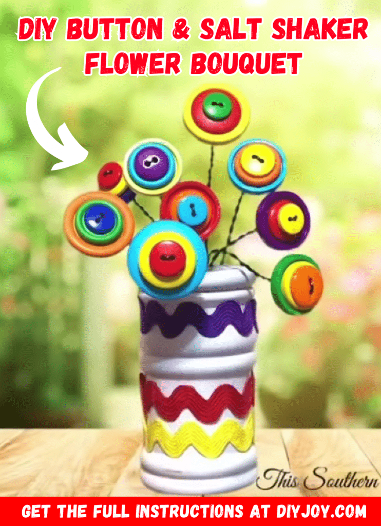 How to Make a DIY Button Flower Bouquet - DIY Joy