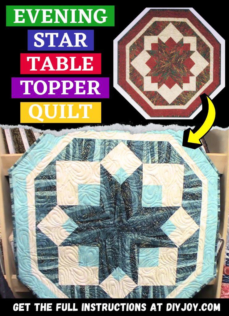 How to Make an Evening Star Table Topper Quilt - DIY Joy