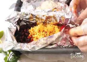 Southwestern Chicken & Rice Foil Packets - DIY Joy