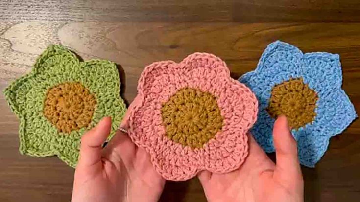 15-Minute Crochet Flower Coaster Tutorial - DIY Joy